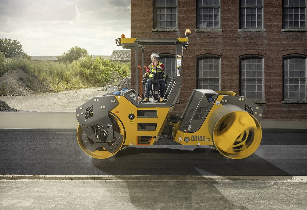 Compactorul oscilant Volvo DD105 OSC din clasa de 10 t este construit ...