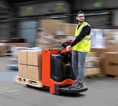 A versatile, compact pallet truck with foldable operator platform from ...